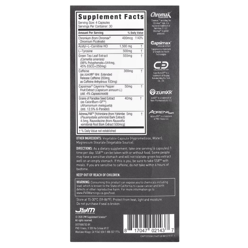 JYM SS8 Super Shredded Advanced Fat Burner – GNC Guatemala